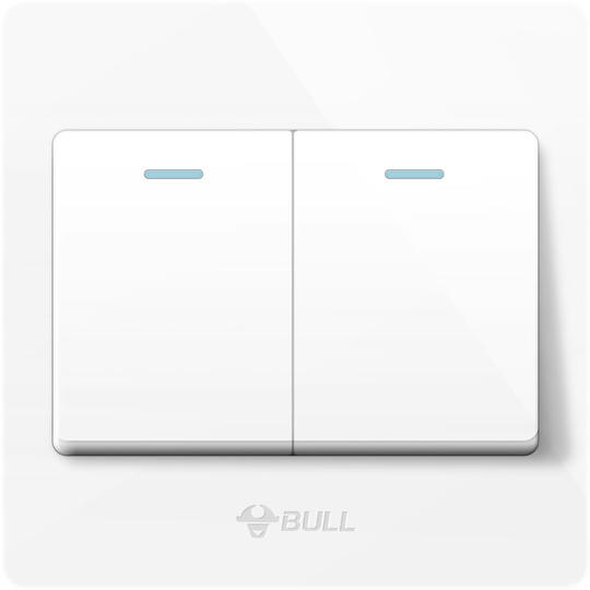 Bull switch socket double-control panel 86 typ two-open wall switch