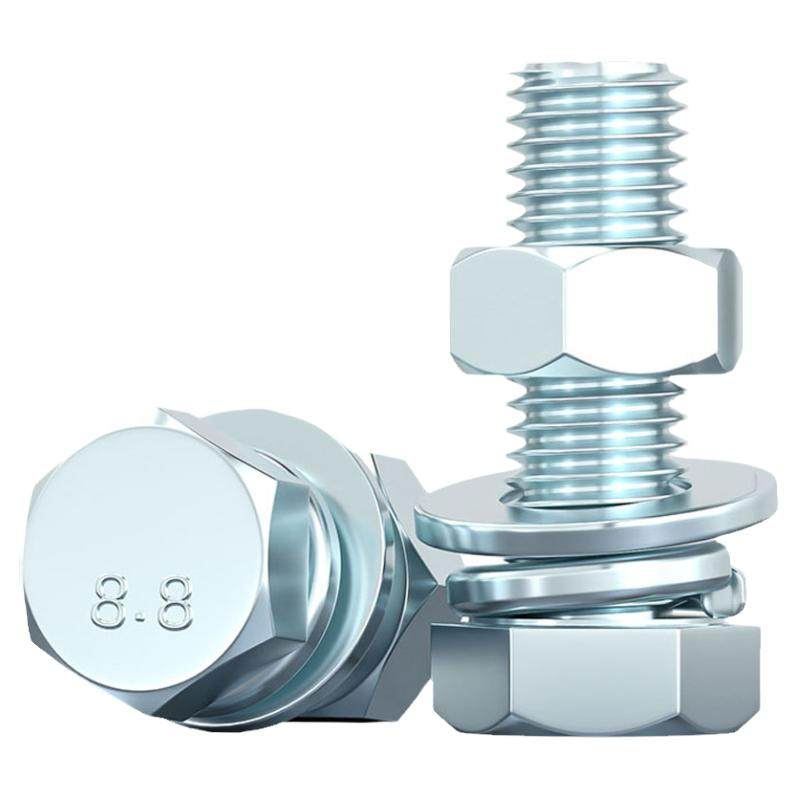 Grade 8.8 High-Strength Galvanized Hexagonal Bolt Set Complete Screw ...