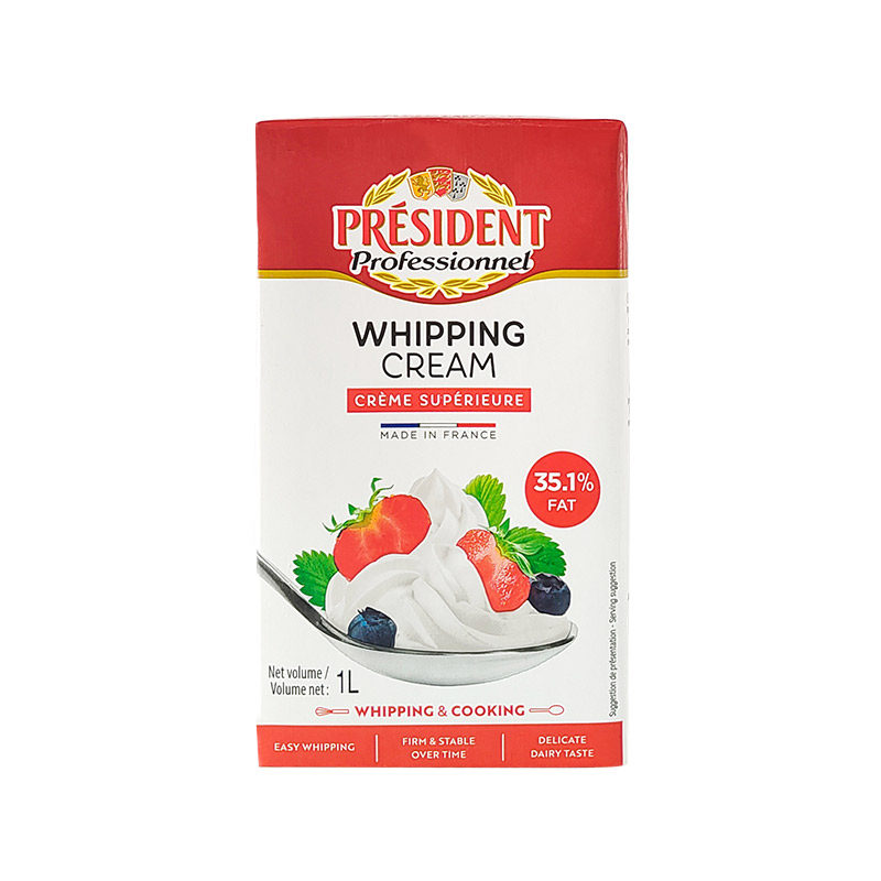 Nata para Montar President Light 1L - Sándwich de Pastel con Crema ...