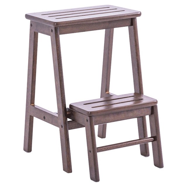 Yingnis solid wood folding ladder home three -step ladder chair ladder ...