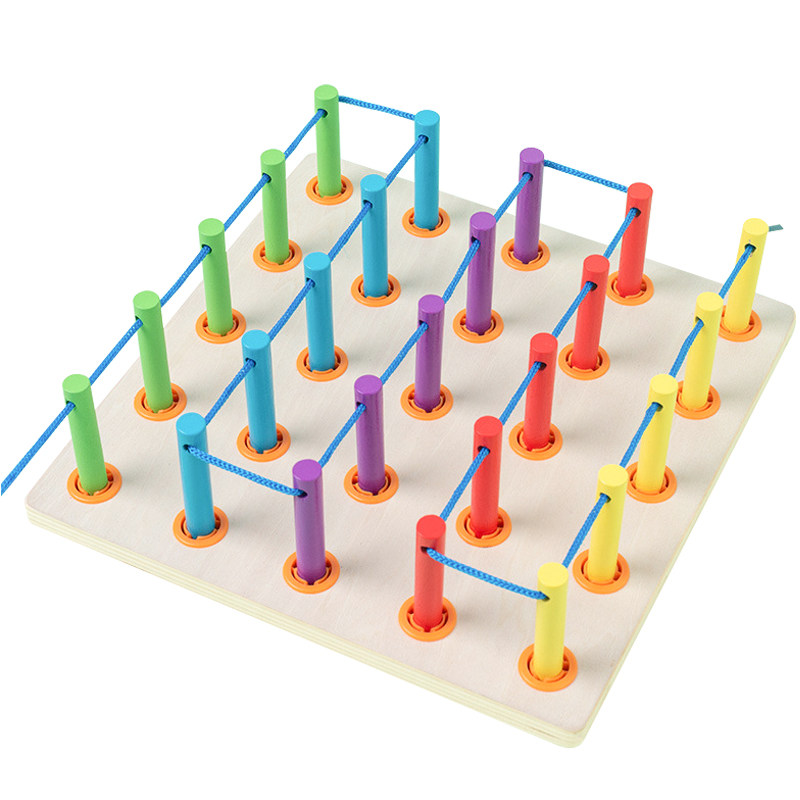 Montessori Threading Board Beaded Sensory System | Fine Motor Skills ...