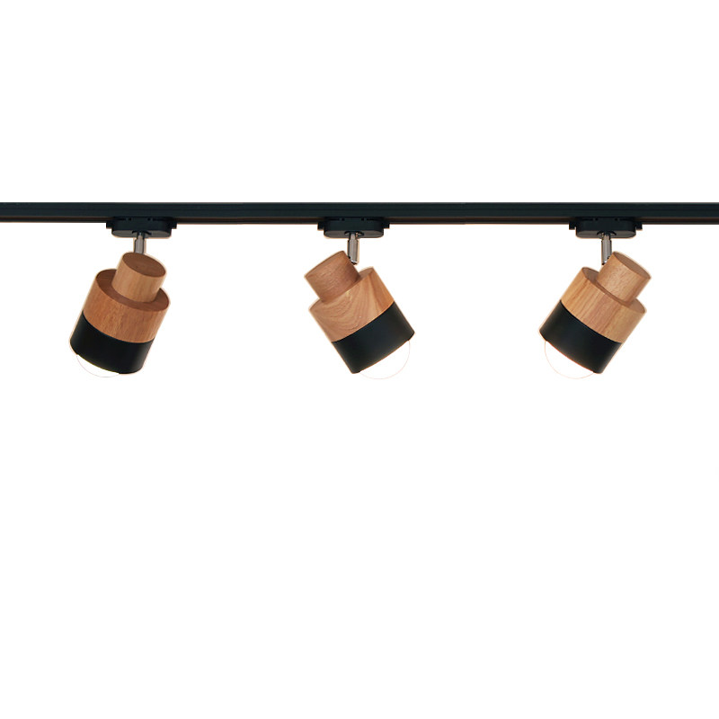 Japanese-Style Solid Wood Track Light for Nordic Home | Living Room ...