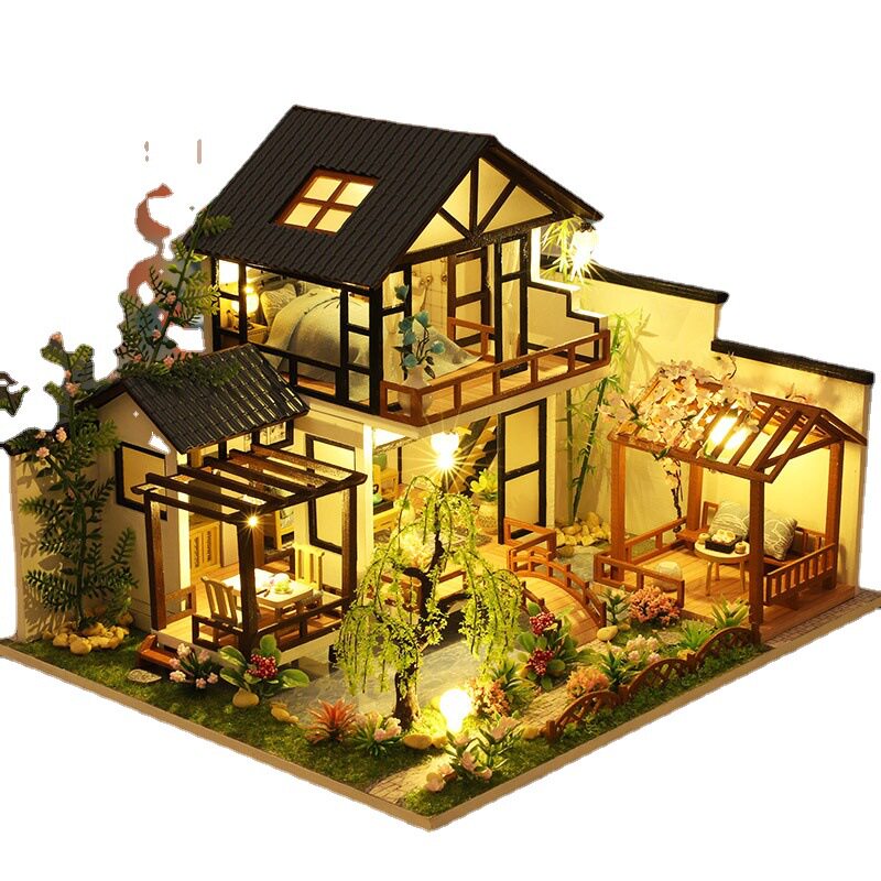 DIY Chinese Style Cottage Model - Zhuxi Shuiyun Handmade Villa