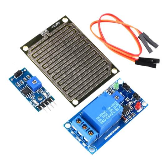 Raindrop Sensing Module with Large Area Rain Sensor, 5V Relay Control ...