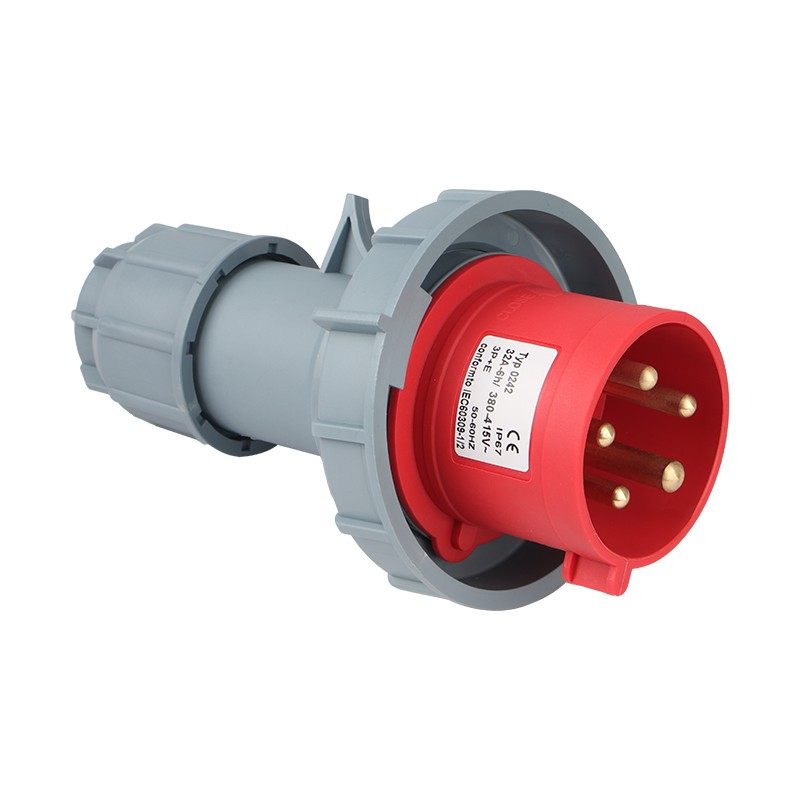 Industriell flygkontakt och uttag ip67 vattentät 16a/32a 3-kärnig 4 ...