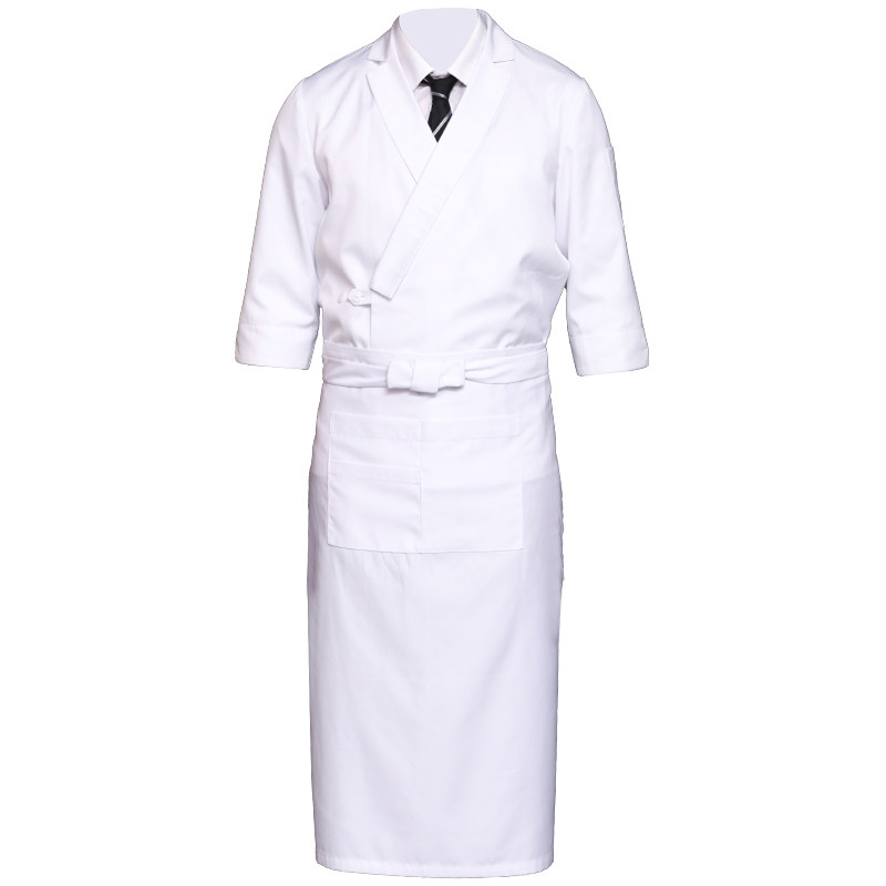 Japanese Chef Suit - White Kimono Style - Restaurant Work Clothes