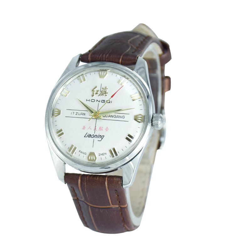 Hongqi Mechanical Watch - Men's Retro Winding Leather Watch