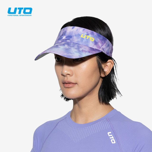 UTO UTO running empty top hat men's sun hat women's summer face ...