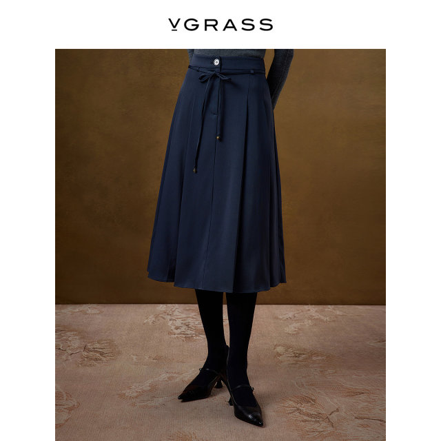 VGRASS Vigna Silk Guofeng Bringing Umbrella Skirts 24 years in winter new paradimey and ...