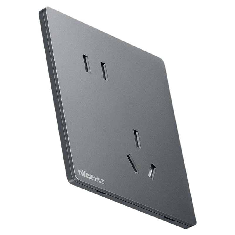 NVC 86 Type Socket Panel - 16A 5-Hole PC Electrical Socket - N30 Grey