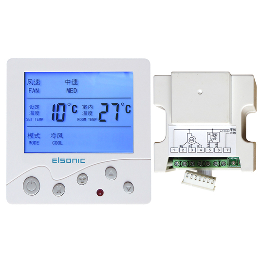 Thermostat Elsonic Yilin AC830 pour Ventilo-convecteur - Écran LCD ...