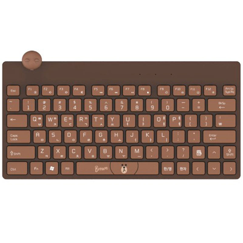 Line Friends Brown Bear Wireless Keyboard and Mouse Set