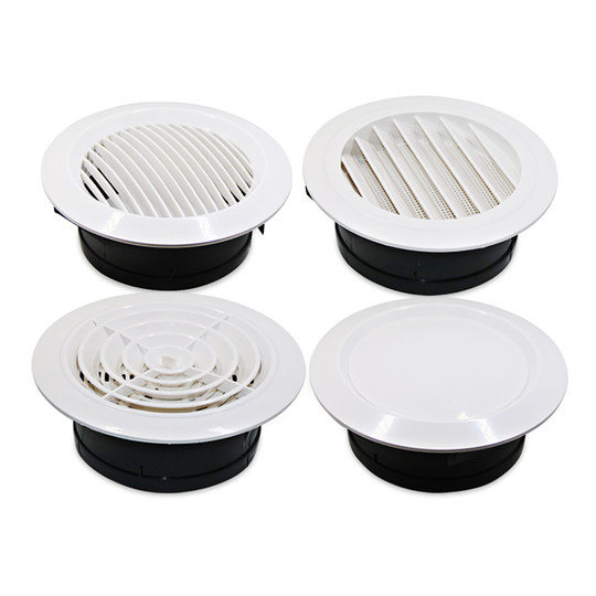 Ventilation Plastic Fresh Air Vent Round Fresh Air System Outlet Louver ...