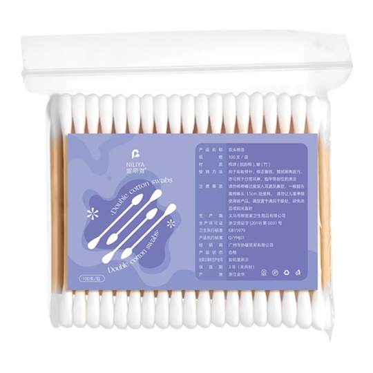Disposable Sanitary Cotton Swab for Ear Cleaning and Makeup Removal