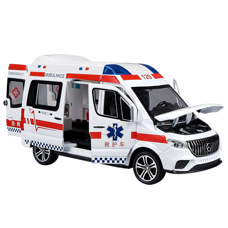 Super Large Alloy Ambulance Toy | Children's Police Car Model