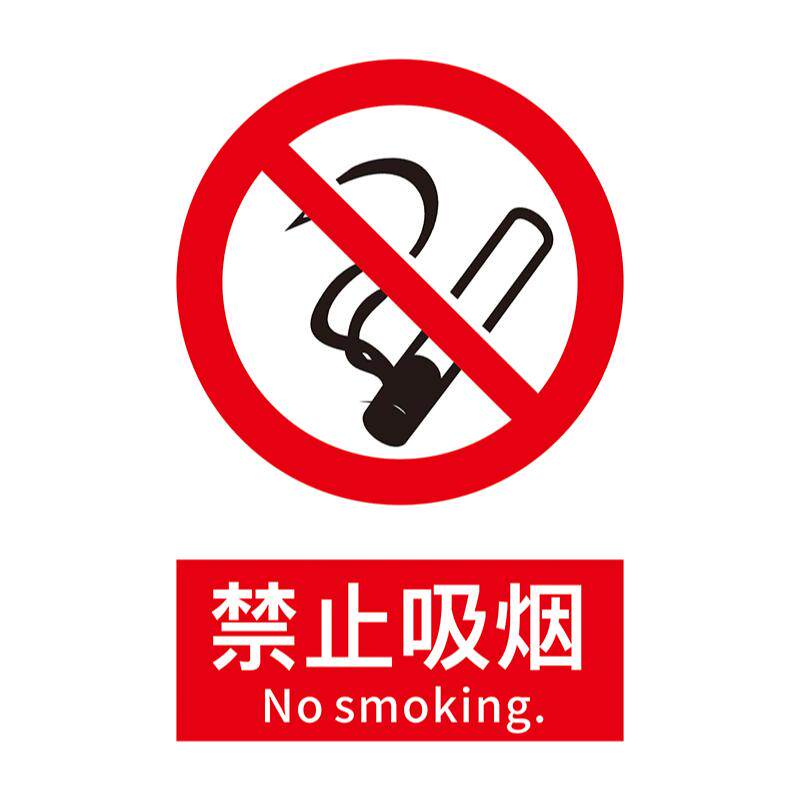 No Smoking Reminder Stickers and Fire Safety Signs for Workshops