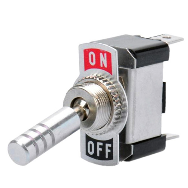 Toggle button - White metal rocker switch two pins | Diy