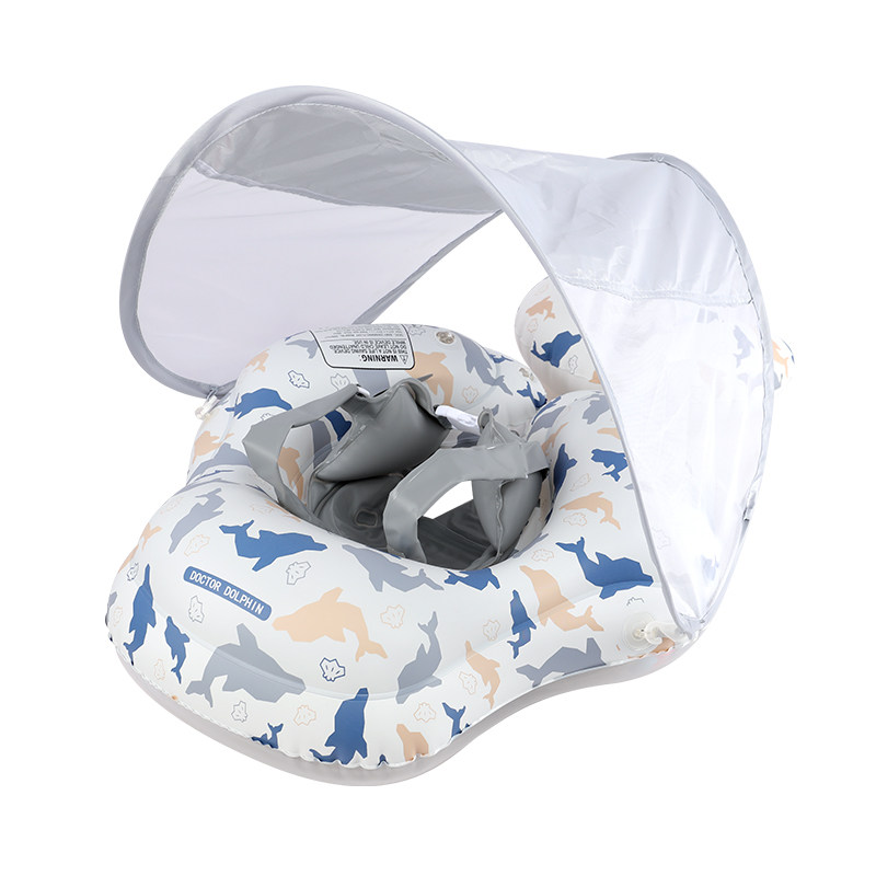 Doctor Dolphin Baby Swimming Ring with Awning - Camouflage Float for ...