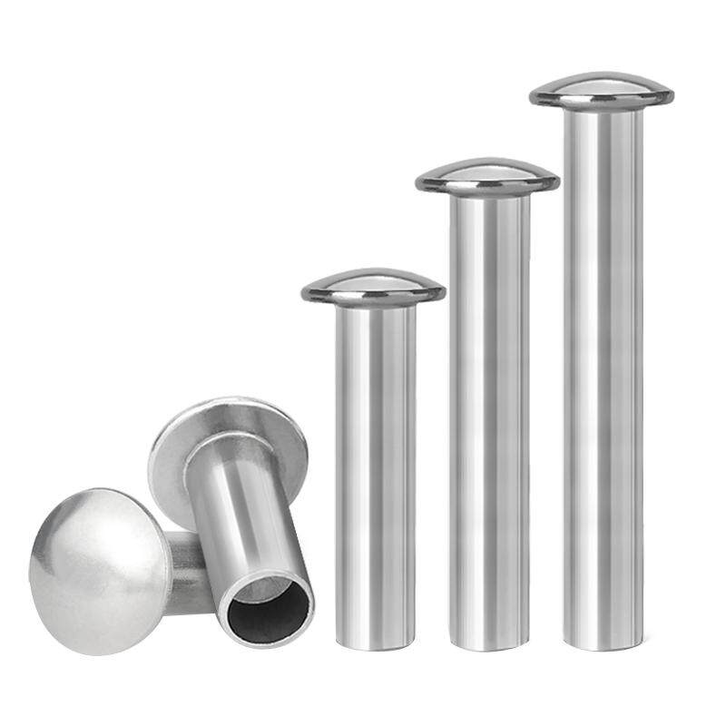 Large Aluminum Rivets - Flat Head, Semi-Hollow, Round Head (M2-M6)