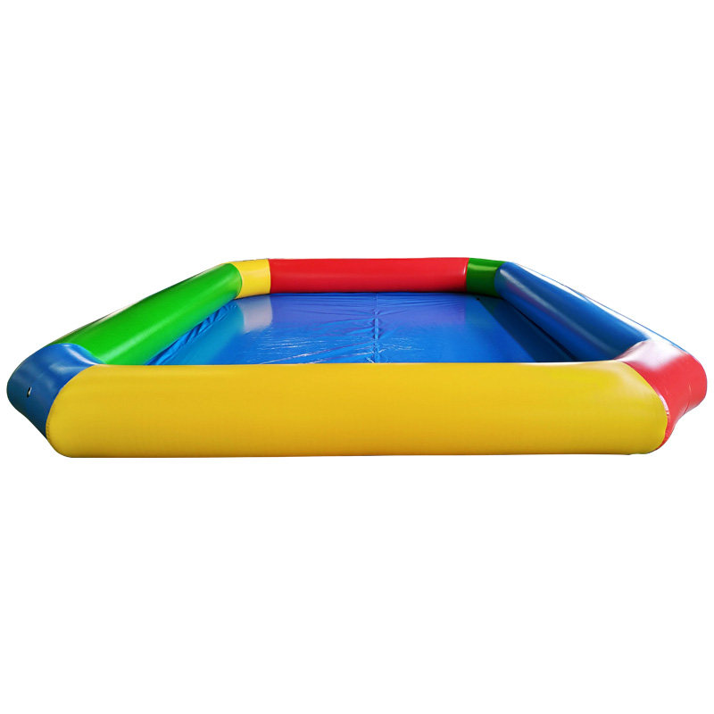 Inflatable Square Pool - Kids Outdoor Water Play Center with Slide