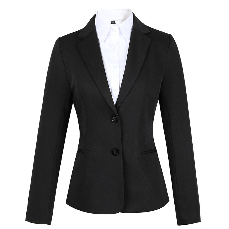 Traje negro de poliéster - Ropa formal de negocios para mujer