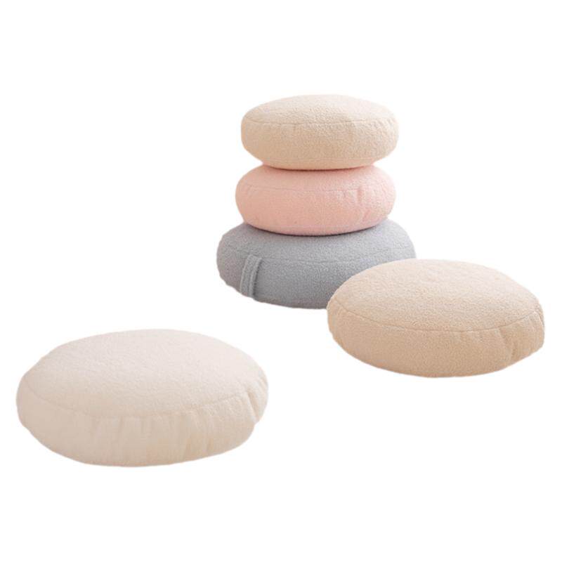 Teddy Velvet Round Futon Tatami - Bedroom Living Room Floor Chair - Bay ...