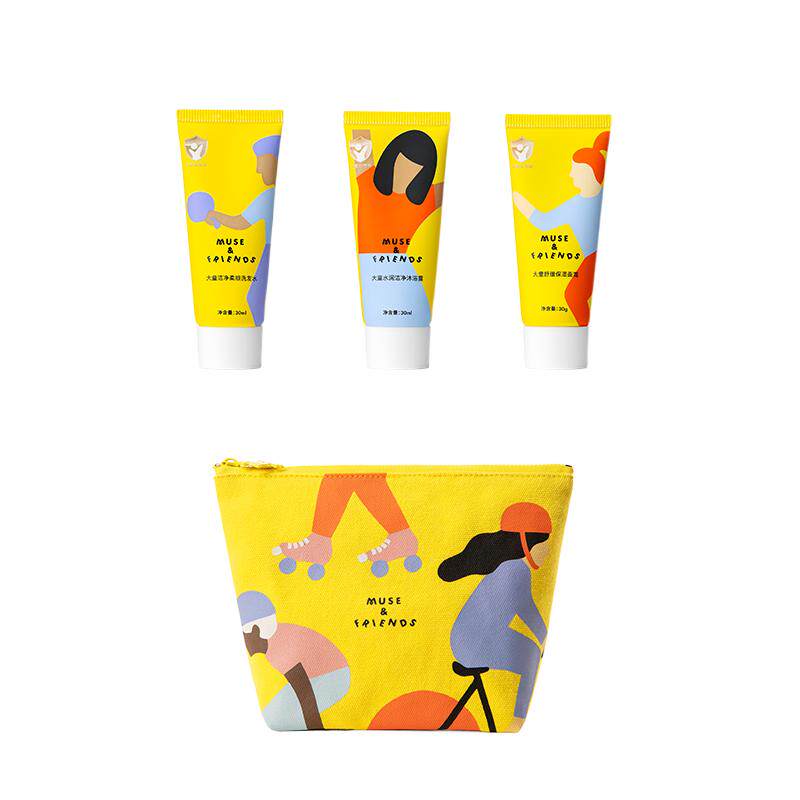 Muse&friends Kids Bath & Skincare Travel Set - Face Cream, Shampoo ...