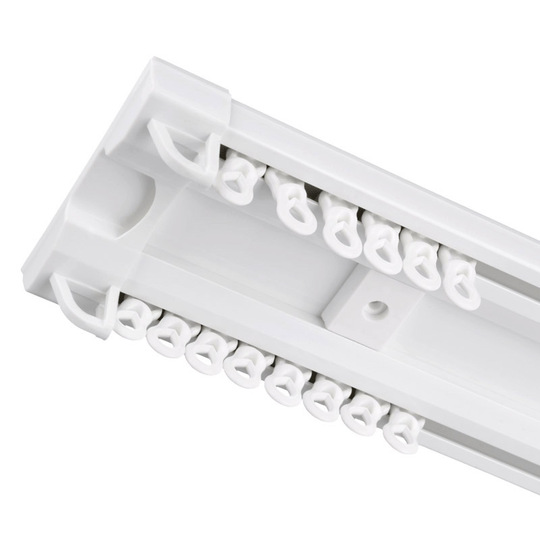 Rail de rideau double Nano - Guide droit à montage supérieur silencieux
