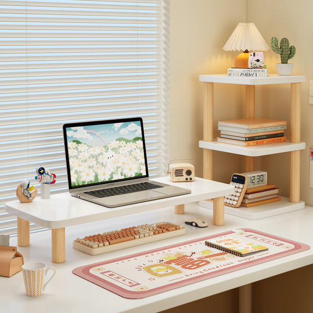 Display desktop elevated desktop computer stand laptop storage rack ...