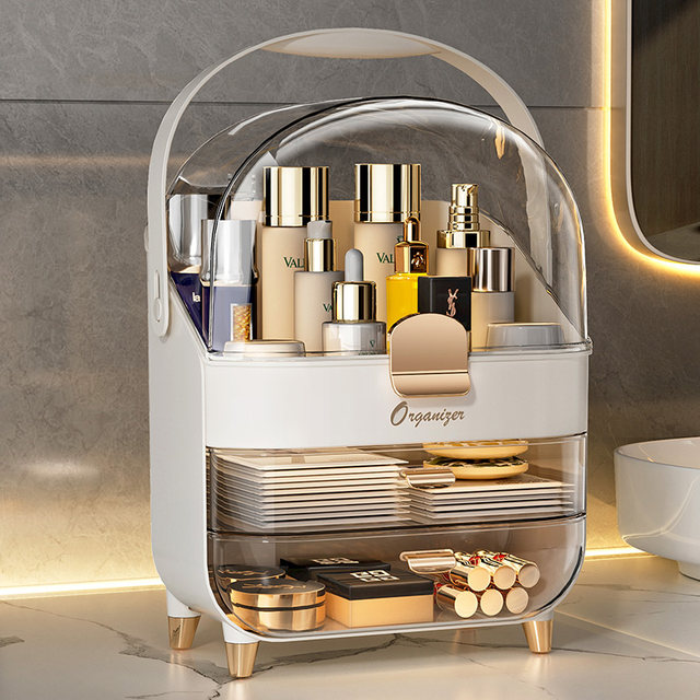 Cosmetic storage box, dustproof transparent dressing table desktop ...