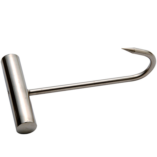 Long-Handled Meat Grabbing Hook Stainless Steel Double Hook Sanitation ...