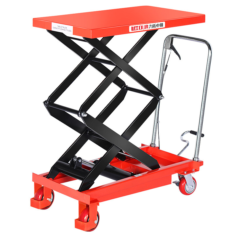 Rio Tinto Medium-Sized Manual Hydraulic Lifting Platform Truck Small ...