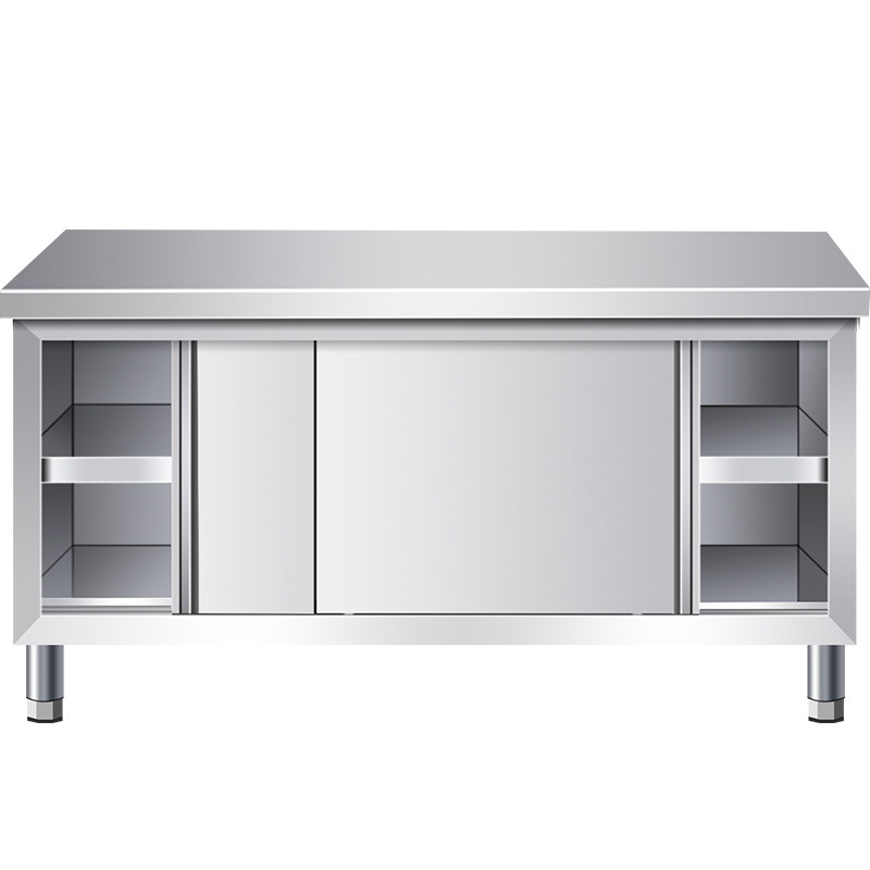 Stainless Steel Workbench Kitchen Operating Table with Sliding Door ...