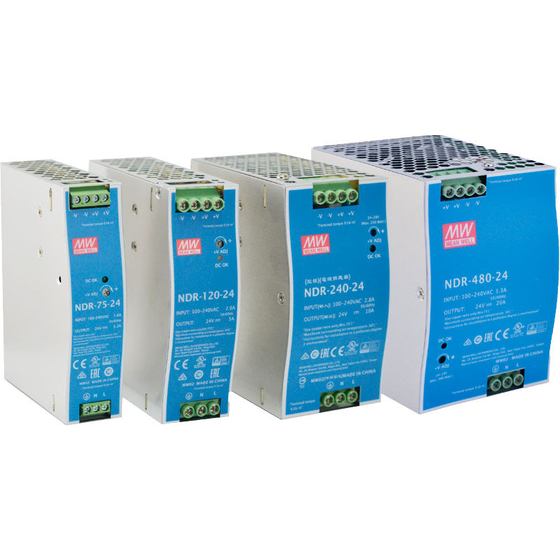 Mean Well NDR-75/120/240 Rail Power Supply 480W Transformer 220 to 24V ...