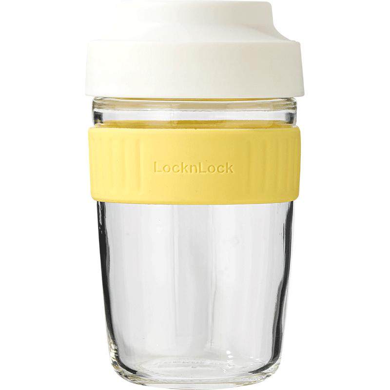 Lock and Lock Breakfast Cup Glass Overnight Oatmeal Cup with Lid Spoon ...