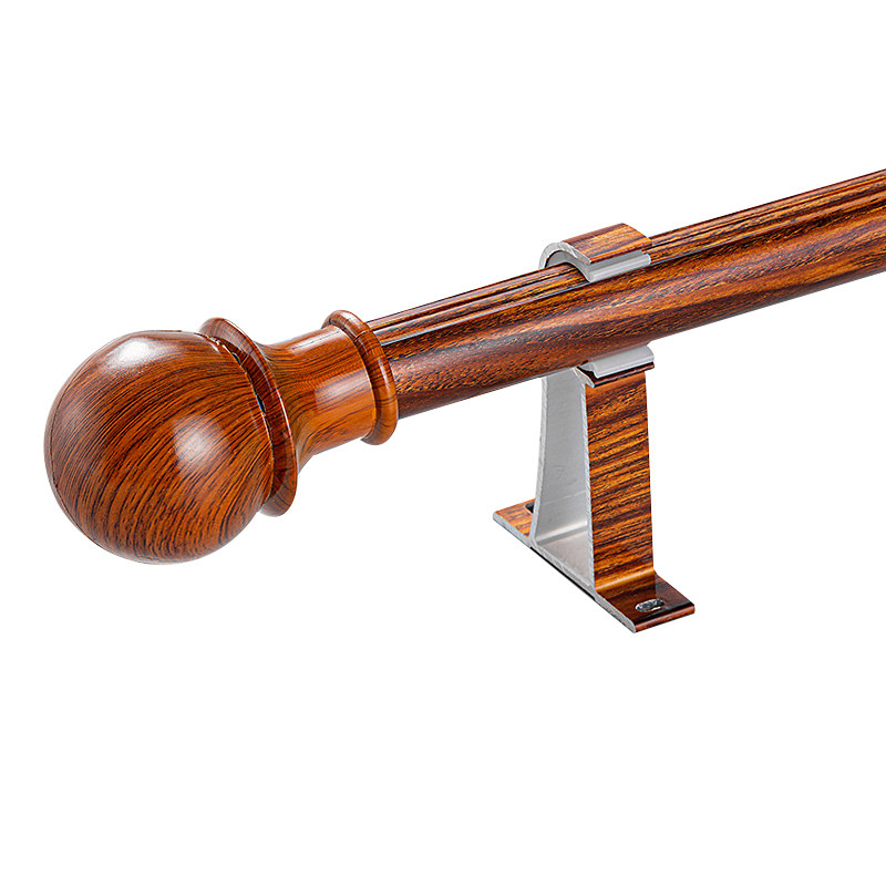 Jinchan Classic Modern American Wood Grain Roman Rod Curtain Track