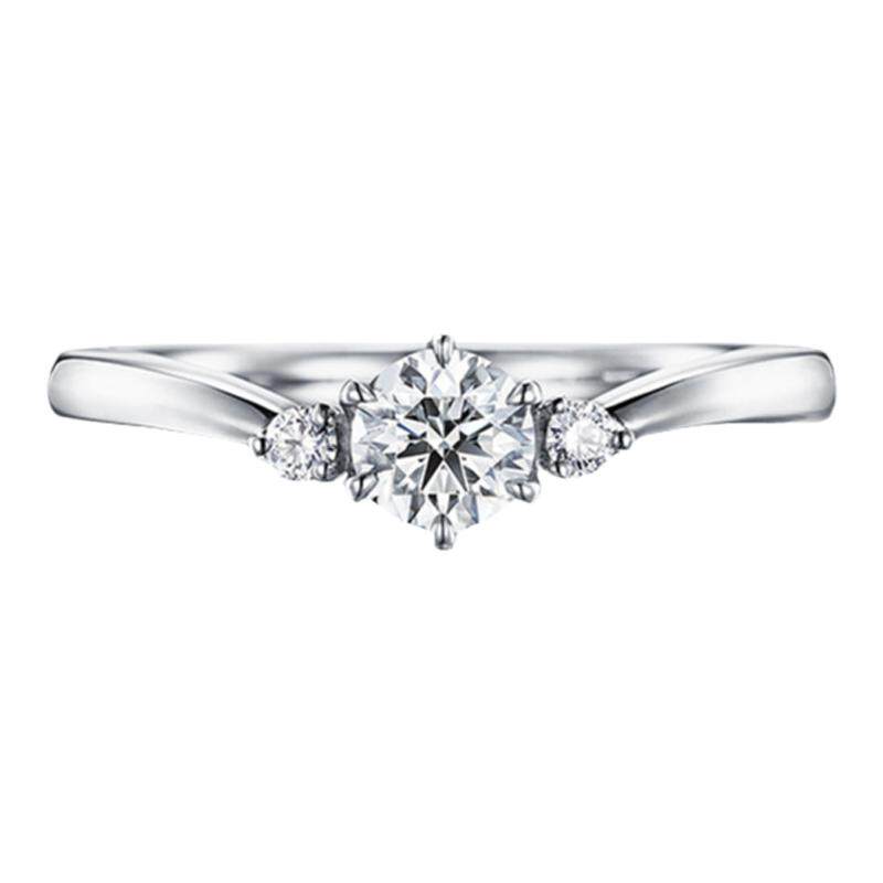 I-primo Pt950 Diamond Ring - Meissa Dimples Engagement Ring