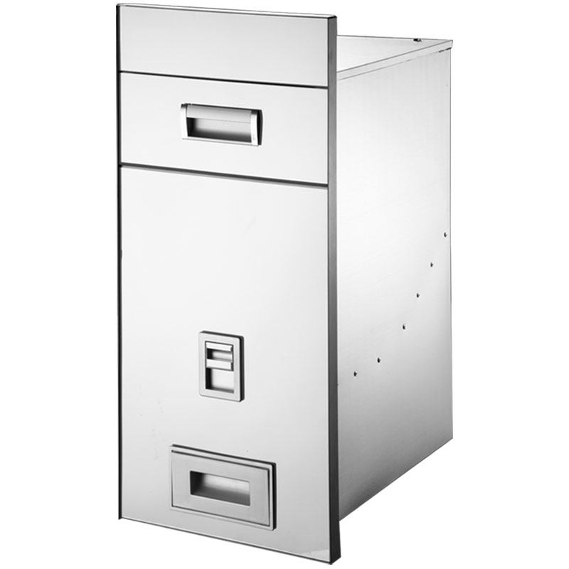 Shallow Living Embedded Rice Box - 304 Stainless Steel Kitchen Cabinet ...