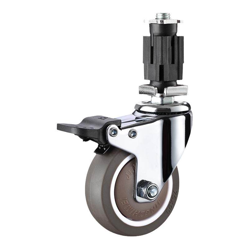 Square Tube Universal Wheel Rubber Silent Caster 2 Inches 2.5 Inches 3 ...