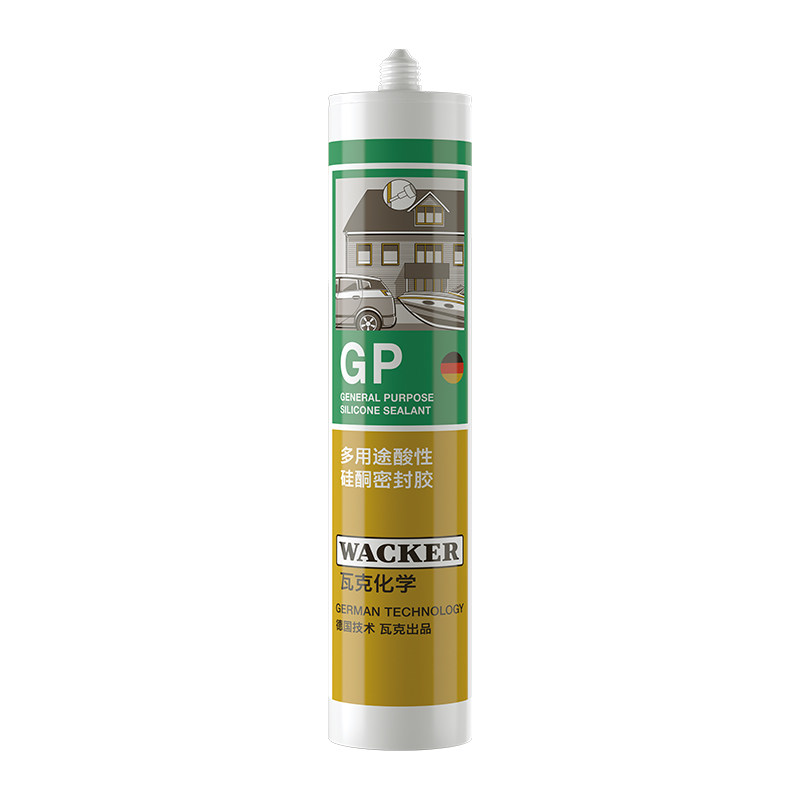 Wacker GP Multi-Purpose Acidic Silicone Sealant - Quick-Drying for Door, Window, Glass Seal ...