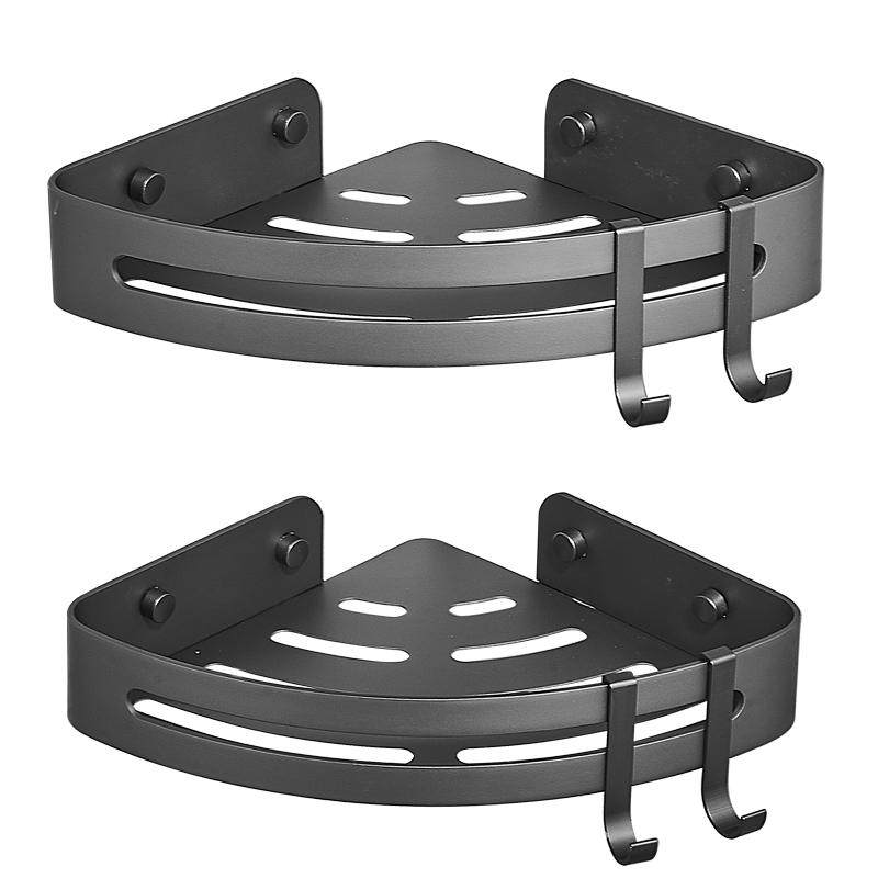 Bathroom Corner Storage Rack - Wall-Mounted, No Drilling Required