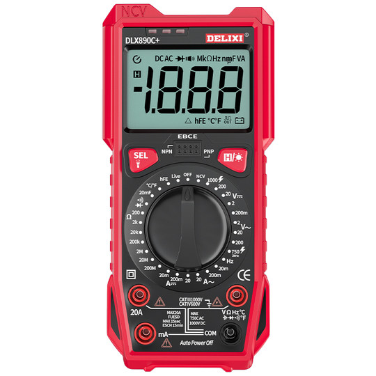 Delixi Digital Multimeter | High-Precision Anti-Burn Electrician Meter