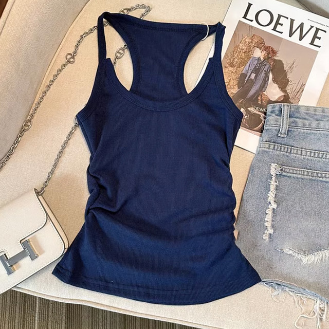 Pure cotton sling vest female summer design sense wears sweet and spicy ...