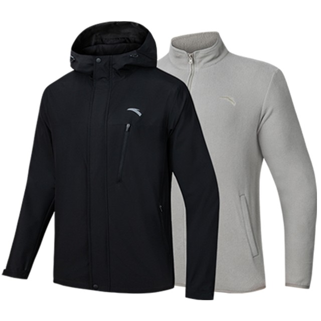 ANTA three-in-one jacket丨water-repellent woven sports jacket men's ...