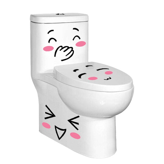 Creative Personality Smiling Face Cute Toilet Stickers | Bathroom ...