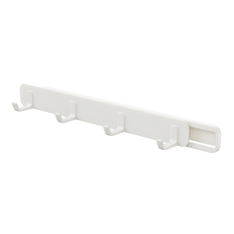 Shu jiazhen Plastic Sticky Hooks - 4-Row Retractable Wall Mount
