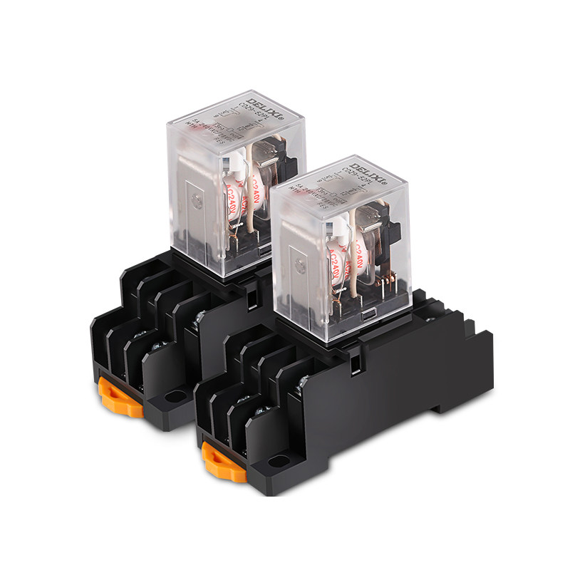 Rơle điện từ Delixi Jqx-13f 2z 8 chân 220V AC - 10A 24V DC
