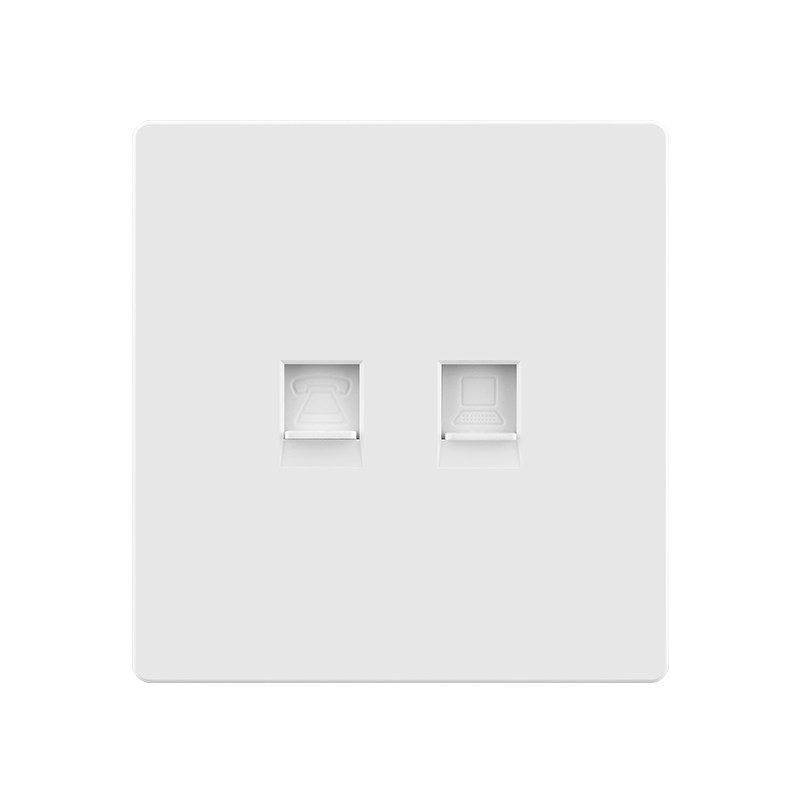 Type 86 Concealed Computer Broadband Port - Telephone Line Panel with ...