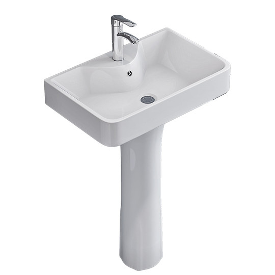 Pedestal Basin Wash Basin - Ceramic bathroom column wash basin for ...