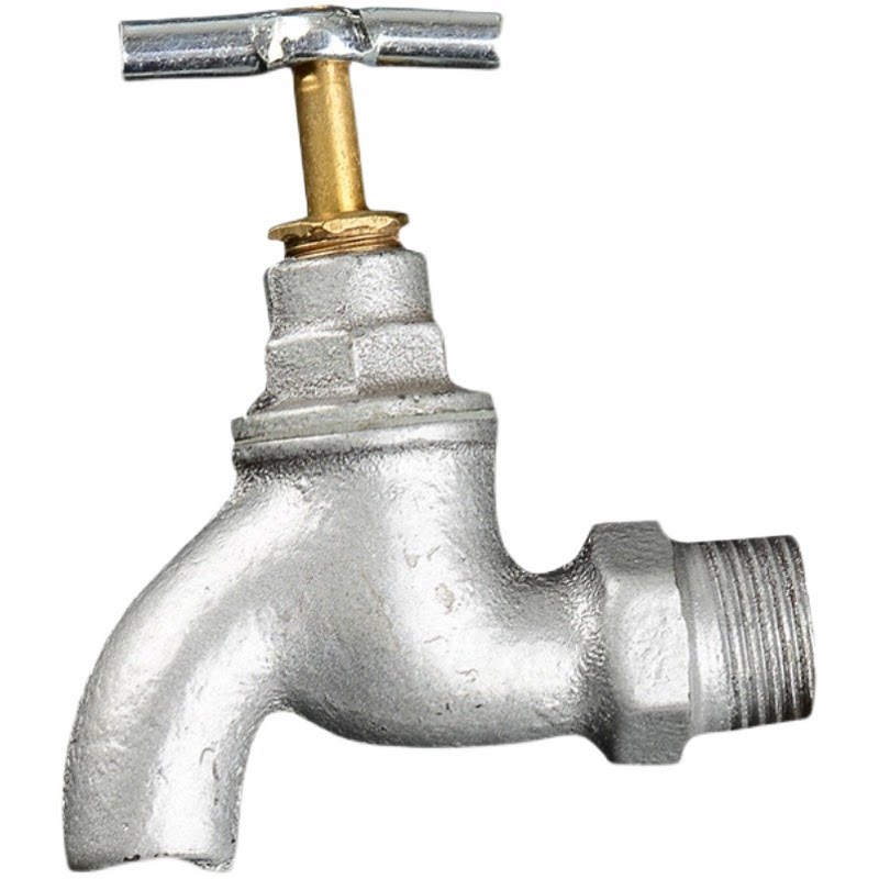 Indoor and Outdoor Cast Iron Tap Faucet - Old-Fashioned Galvanized Mop ...